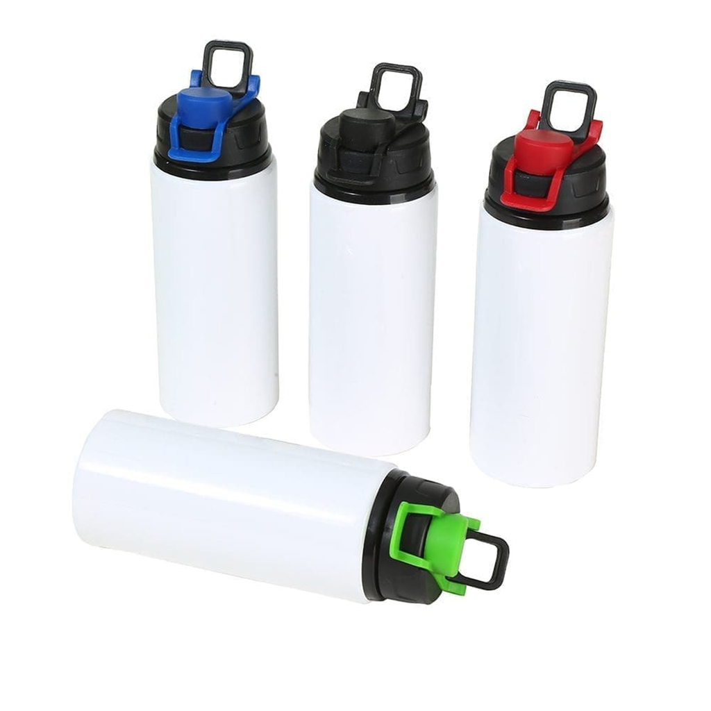 Tomatodo de Aluminio Sublimable, blanco, Tapa de color | Ecuatek Mayorista